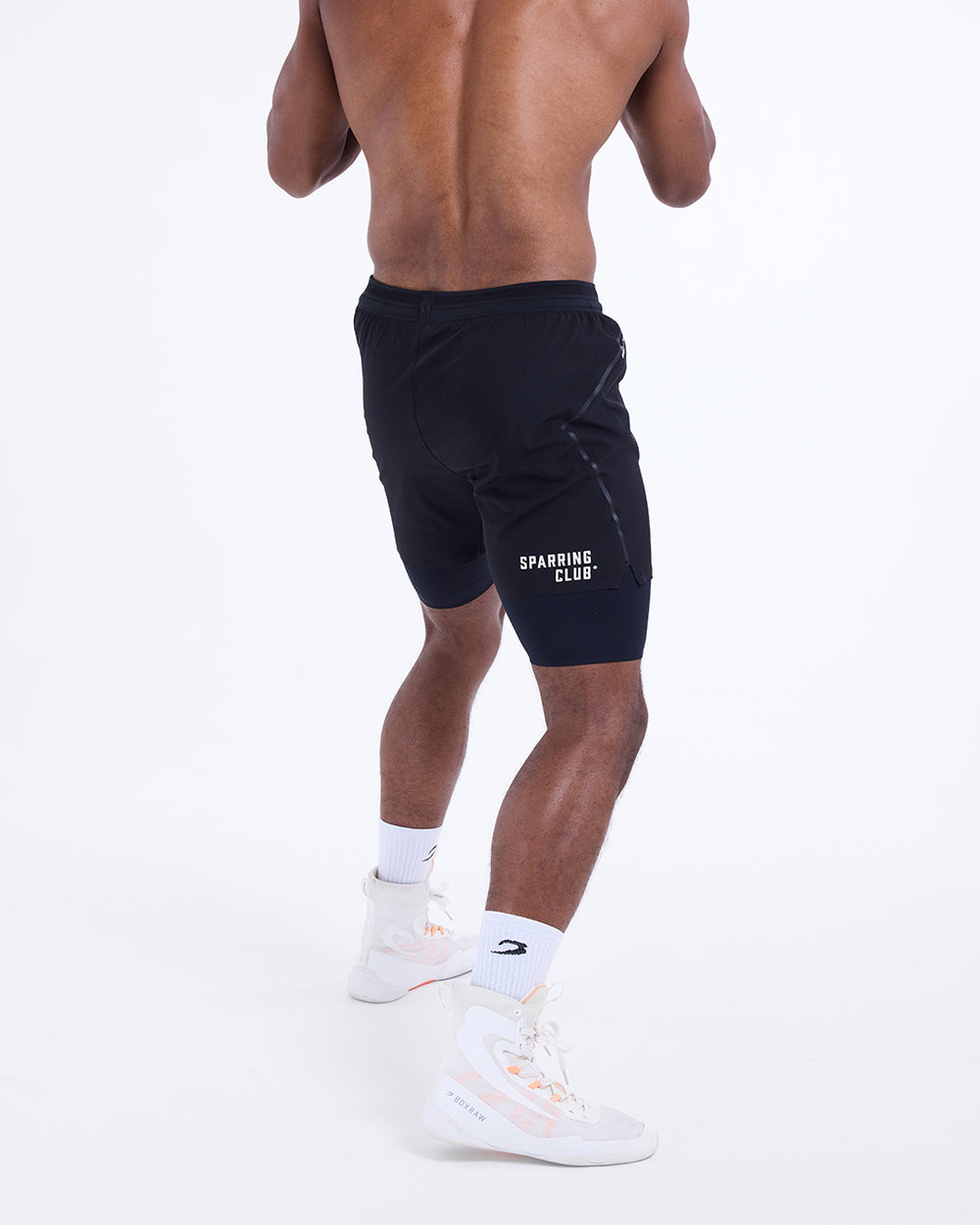 Sparring Club 2-in-1 Shorts - Black | BOXRAW