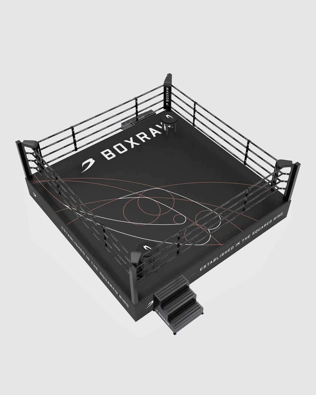 BOXRAW 36" Pro Training Boxing Ring - Black/Golden Ratio | BOXRAW