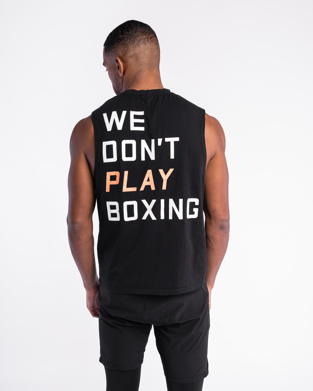 We Don't Play Boxing Muscle Tank - Black | BOXRAW