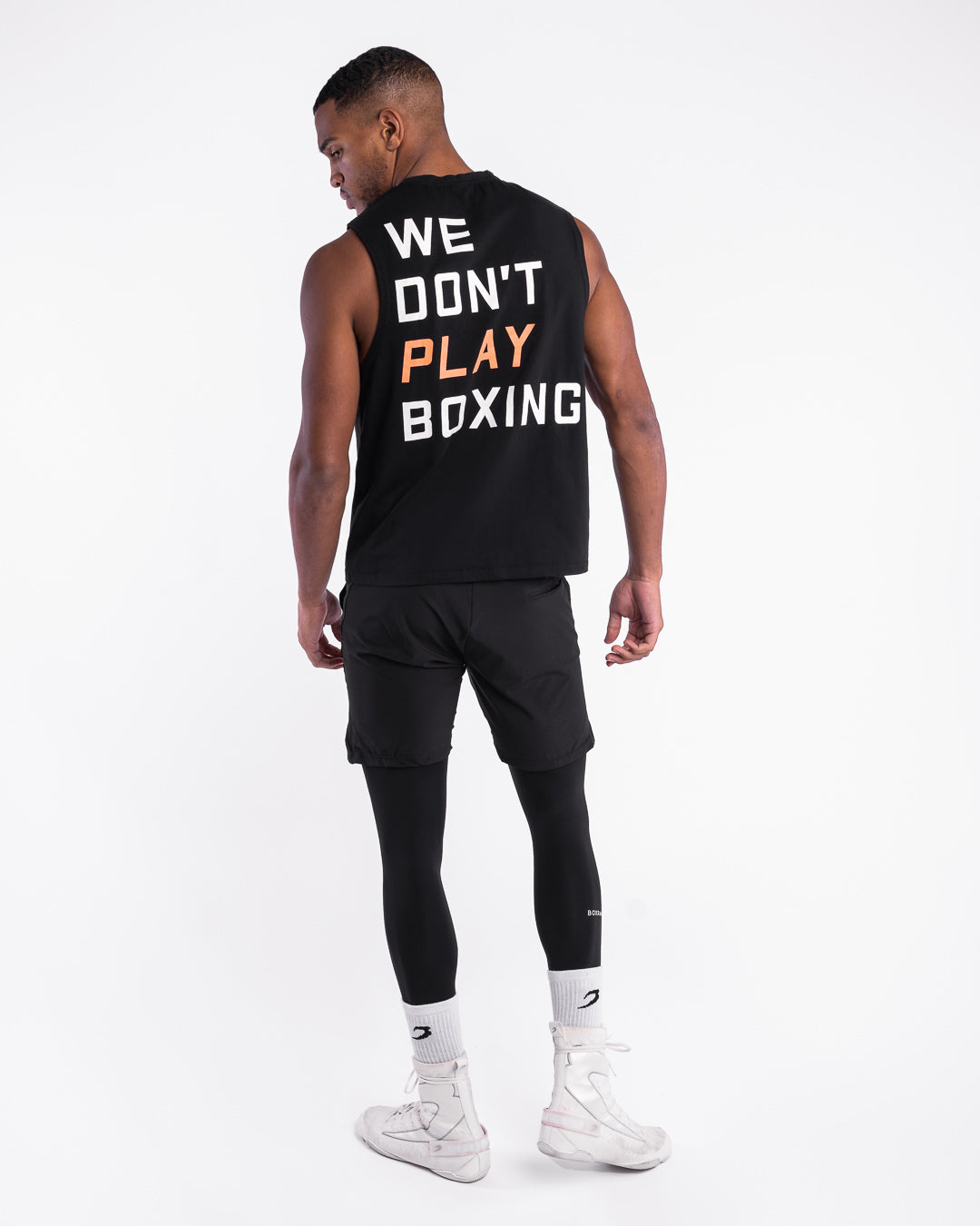 We Don't Play Boxing Muscle Tank - Black | BOXRAW