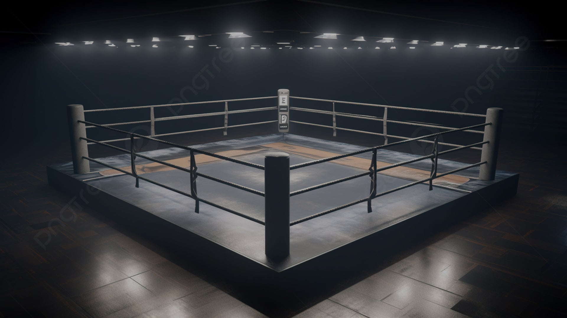 BOXRAW 36" Competition Boxing Ring - Black/Classic | BOXRAW